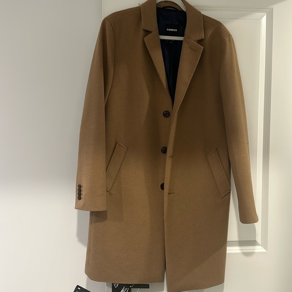 Express | Jackets & Coats | Express Mens Camel Topcoat | Poshmark